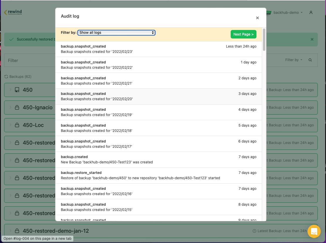 Rewind For GitHub - Features - Rewind
