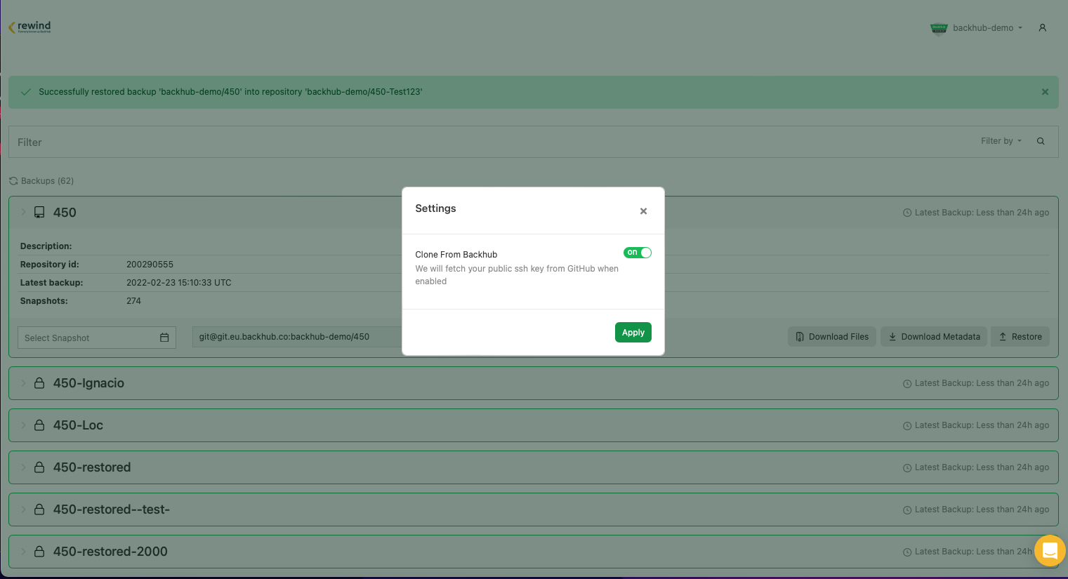 Rewind For GitHub - Features - Rewind