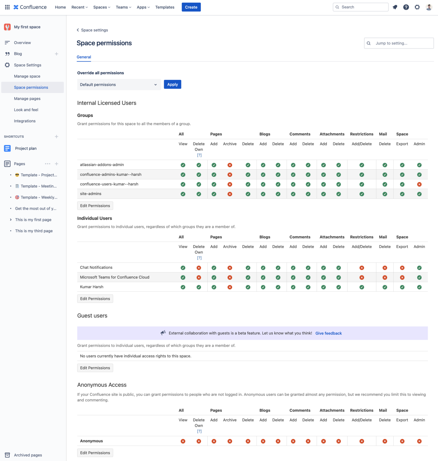 How to restore a deleted page in Confluence