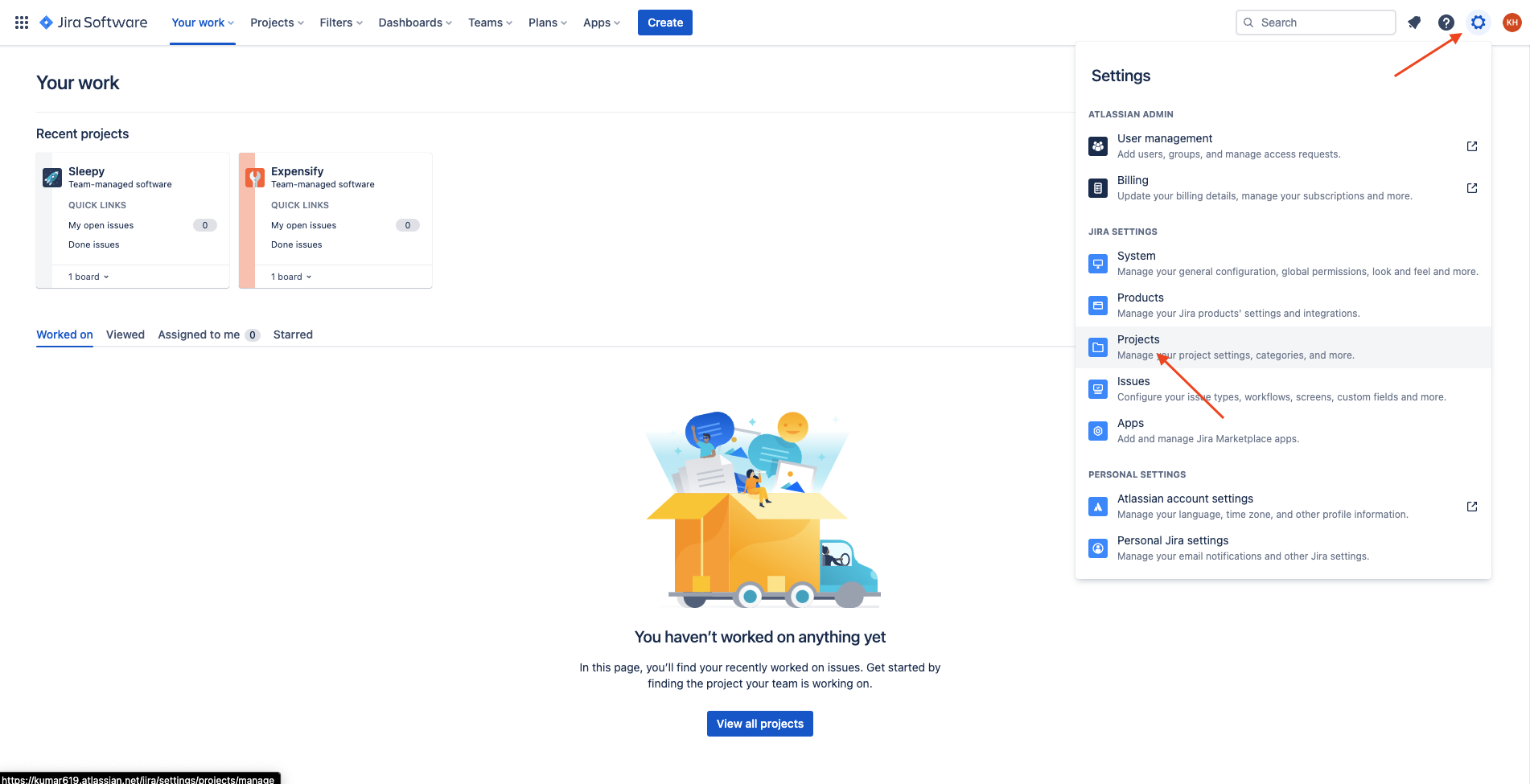 How to restore deleted projects in Jira