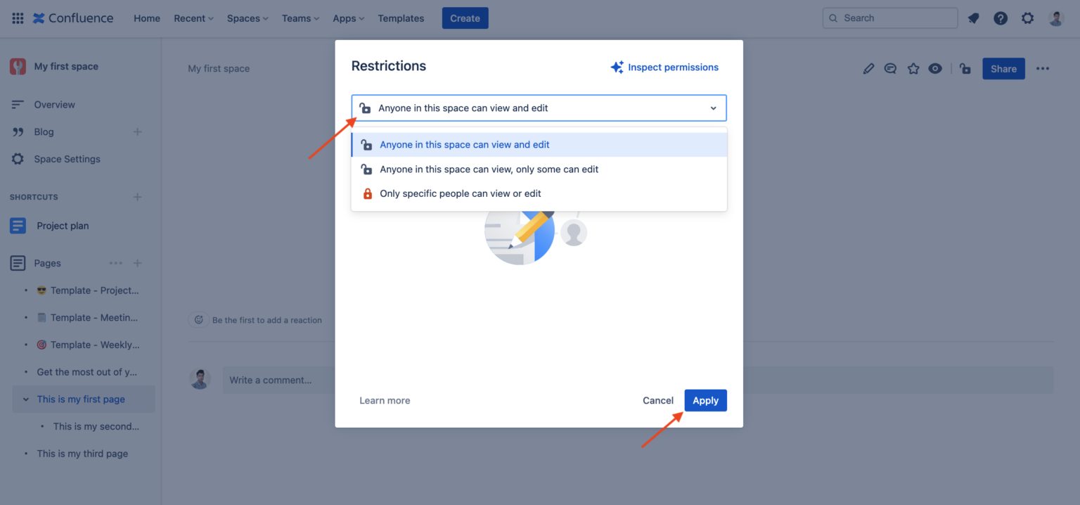 How to restore a deleted page in Confluence