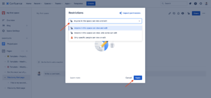 How to restore a deleted page in Confluence
