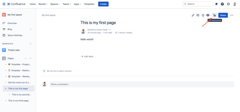 How to restore a deleted page in Confluence