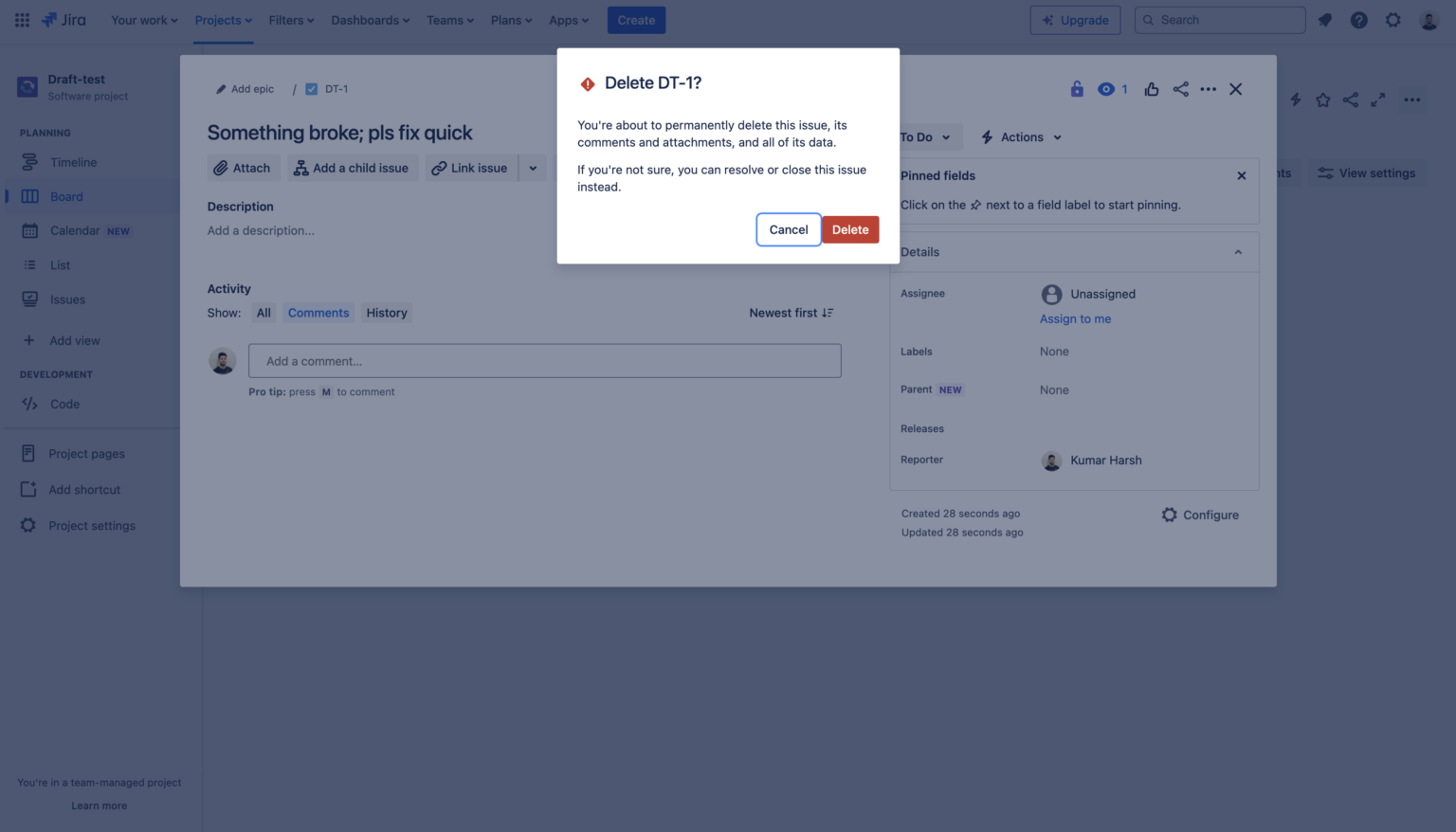 How to restore a deleted Jira ticket